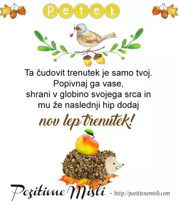 petek : Pozitivne Misli